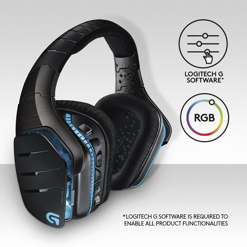 Logitech G933 Gaming Headset Wireless 7.1 Surround, 981-000599 (Wireless 7.1 Surround)