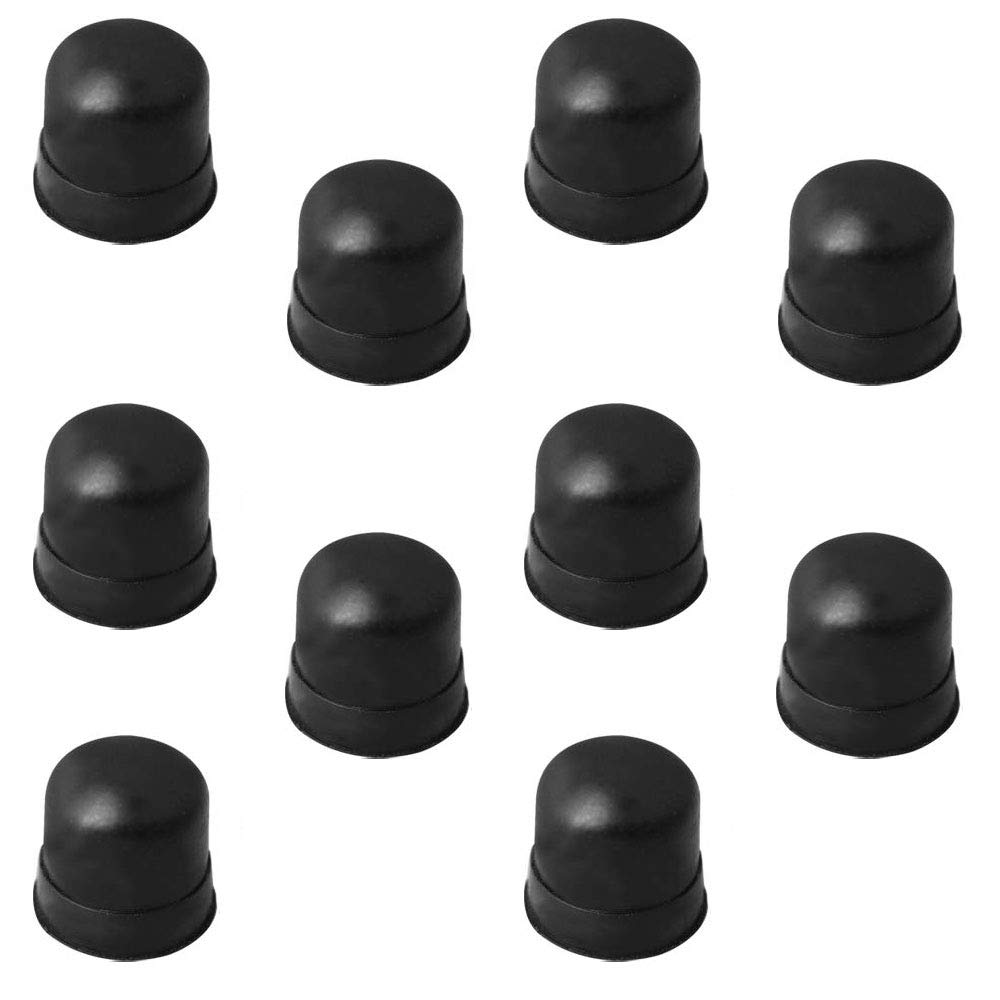 Liyafy Black Trombone Slide Rubber End Tip Bumper for Brass Instrument Parts 10Pcs