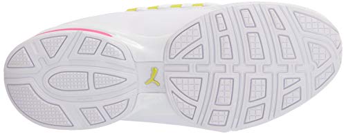 PUMA Axelion Mesh Athletic Sneaker Women's Sneaker 9 B(M) US White-Pink-Lime