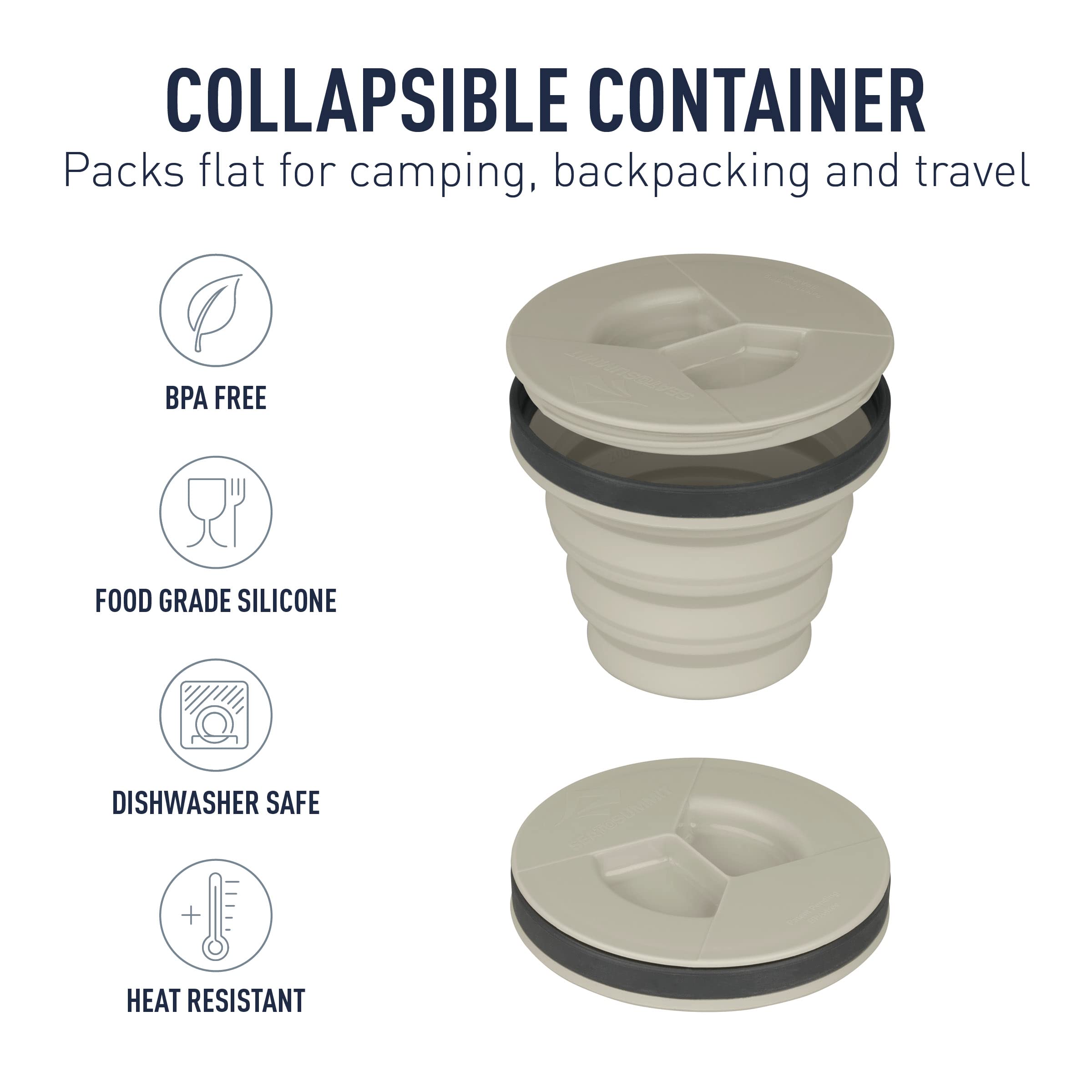 Sea to Summit X-Seal & Go Collapsible Food Storage Container, XL (28.8 oz), Rust