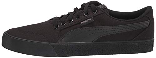 PUMA Men's C-Skate Vulc Sneaker, Black Black, 10