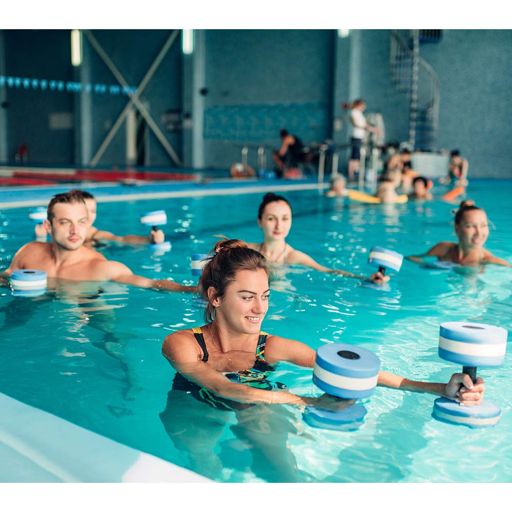 OSMOFUZE Aquatic Exercise Dumbbells β Set of 2 for Water Aerobics Fitness and Pool Exercises Green