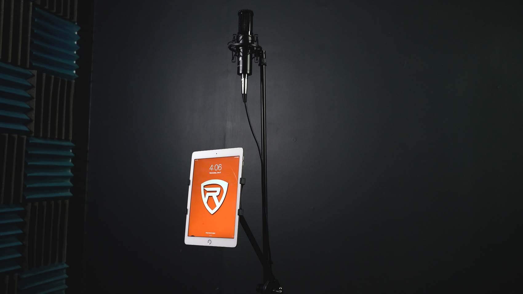 Rockville GIGSTAND Dual Microphone Stand with (2) Mic Clips and Detachable Boom