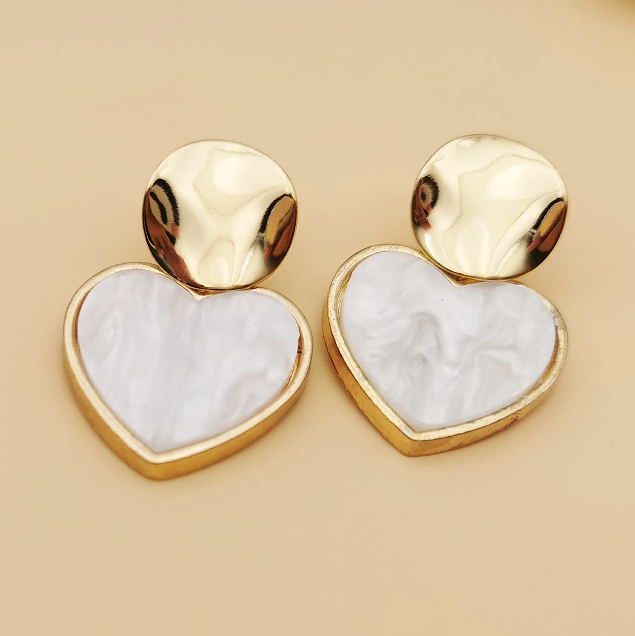 Seaberila 9 Pairs Statement Drop Dangle Earrings Gold Stud Earrings for Women Acrylic Earrings