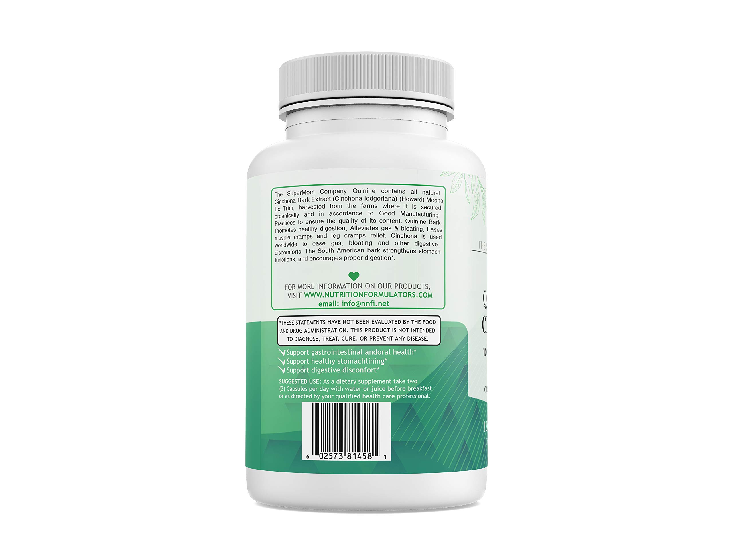 Quinine Cinchona Bark Extract Herbal Supplement for Boosting Immune System, Leg Cramping Relief, Muscle Cramps and Overall Digestive Health - All-Natural 1000 mg Per Capsule - 120 (120 Count)