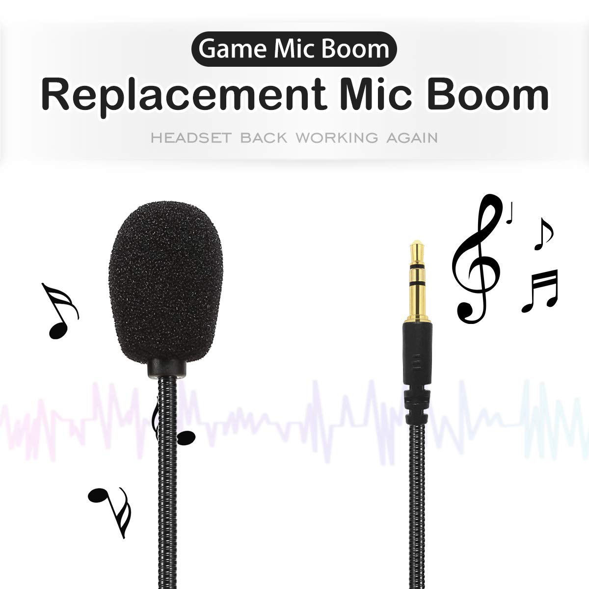 Ninge Replacement Microphone 3.5mm Game Mic Boom - Compatible with PDP Afterglow AG 6 Wired Xbox One PS4 Gaming Headset,Turtle Beach Ear Force XO ONE Stealth 420X Recon 320 Z60