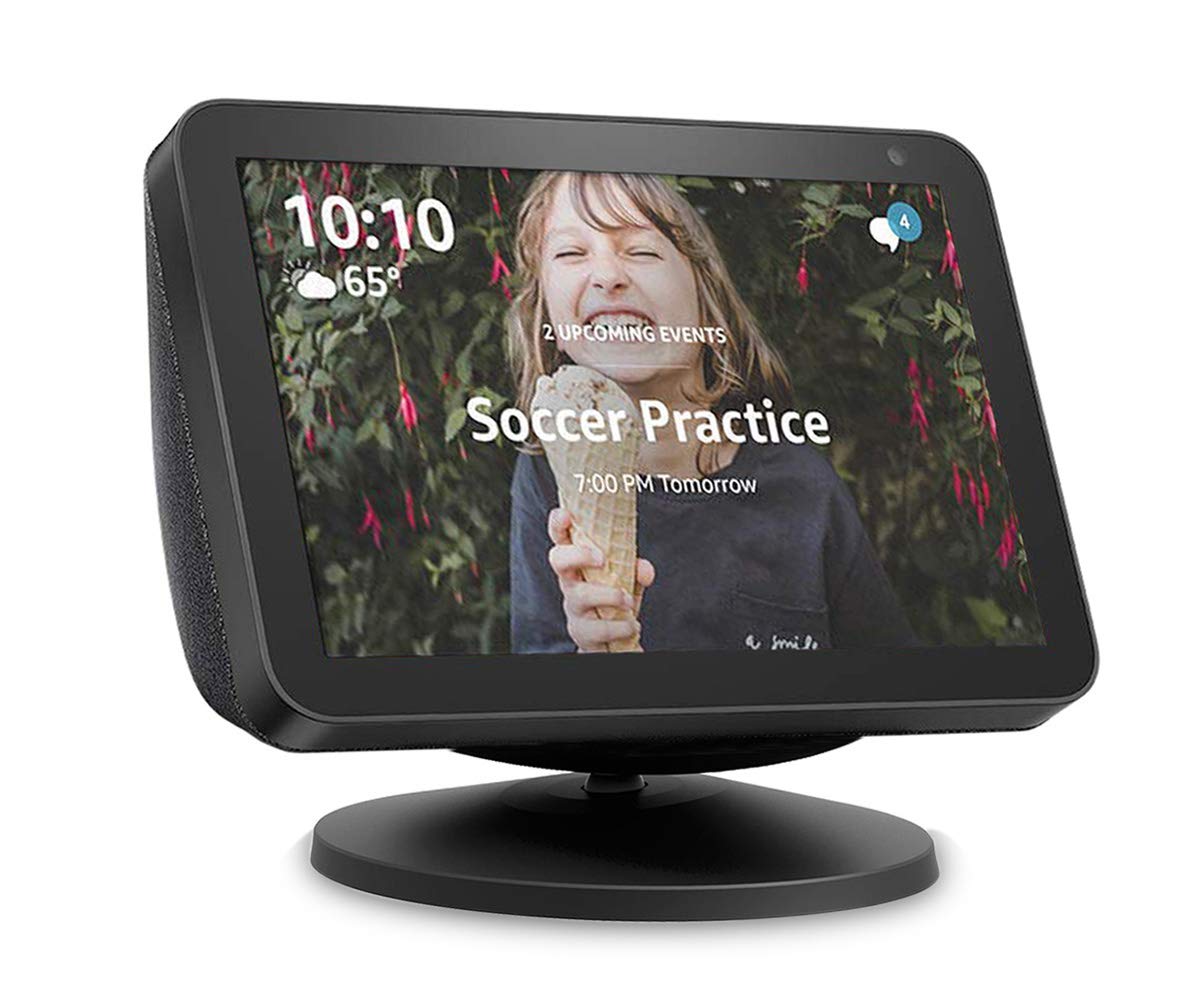 Naitmsad NOOBECR ELPHA Stand for Echo Show 8 and 5 (1st and 2nd Gen) Adjustable Mount Accessories for Amazon Alexa Show, Magnetic Attachment, Swivel and Tilt, Black