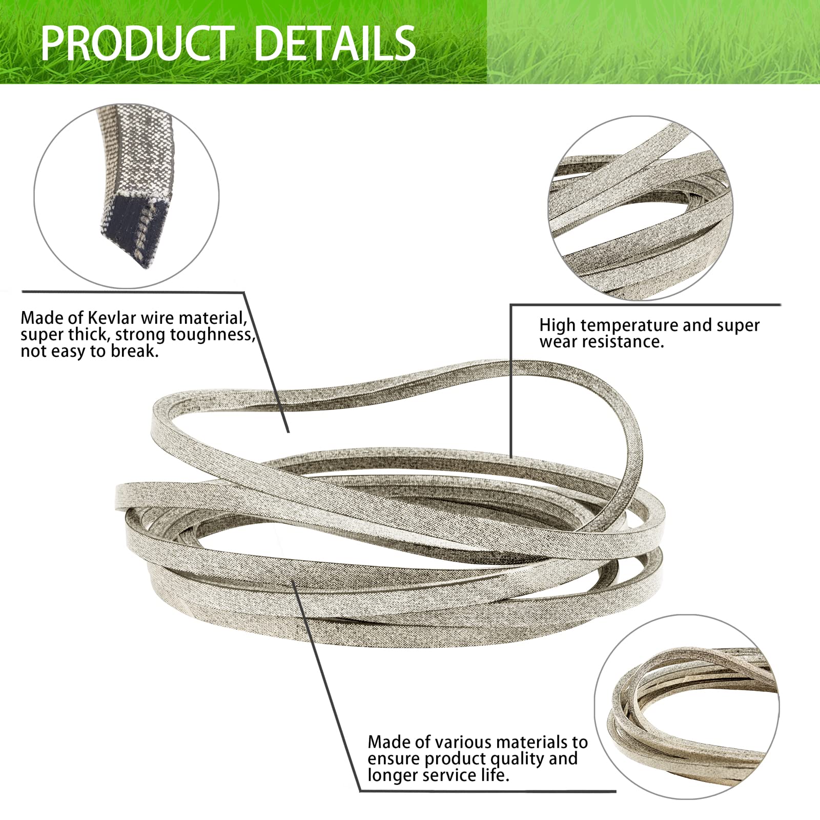 OTDSPARES 119-8820 Deck V-Belt for Toro 120-3892 SS5000 SS5060 MX5060 Timecutter Deck V-Belt Lawn Mower 50" Deck Belt