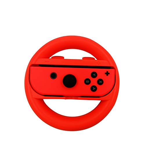 NiSotieb 13 in 1 Switch Controller Accessories Bundle for Switch- Travel Bag/Switch Steering Wheel 8 Delux/Hand Grips Handle/8x Thumb Grip