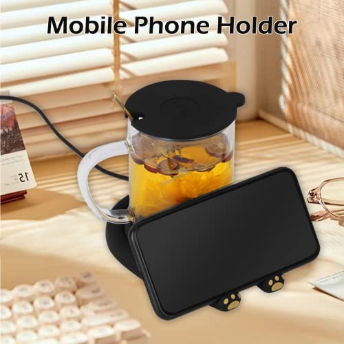 PUSEE Mug Warmer Set, Cute Coffee Warmer for Desk Coffee Cup Warmer Auto Shut Off, Electric Candle Warmer with 3 Temp Settings,Coffee Warmer with Mug Set Coffee Gifts Birthday Gift Office Gifts