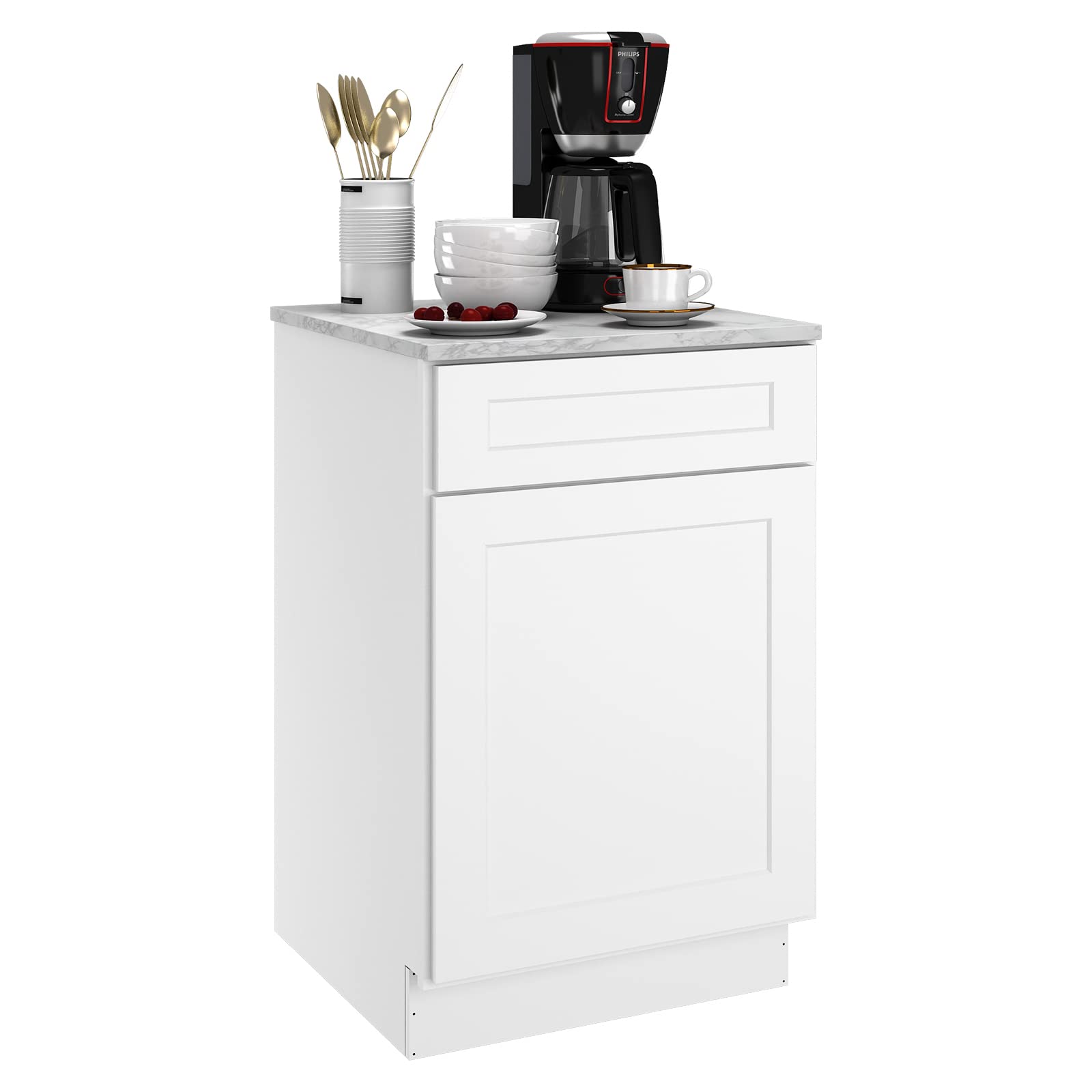 ROOMTEC Kitchen Base Cabinets, Sideboard Storage Cabinet, Entryway Cabinet with Soft Closing Doors 21" W X 24" D X 34-1/2"H