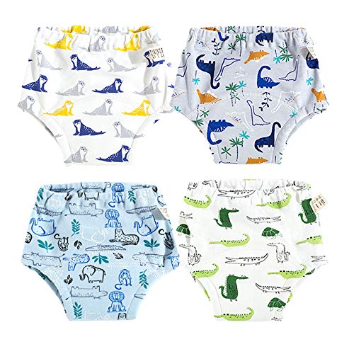 Orinery Waterproof Unisex Baby Training Pants Toddler Boys Girls Cotton Underwear 4 Pack(1-2T, MT-B)