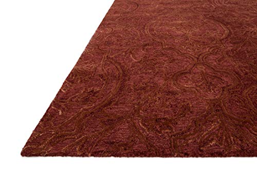 Loloi Rugs Filigree Collection Traditional Area Rug, Rust, 5' x 7'-6"