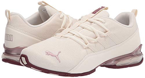 PUMA womens 19495301 Running Shoe, Whisper White-rose Gold-burgundy, 9 US