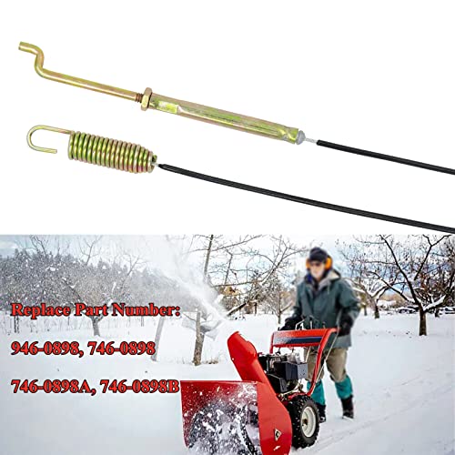 Wanotine 946-0898 Drive Cable Fits MTD Cub Cadet Craftsman Troy-Bilt Ryobi Yard Machines Bolens Yard Man Husky Snowblowers 746-0898 746-0898A 746-0898B