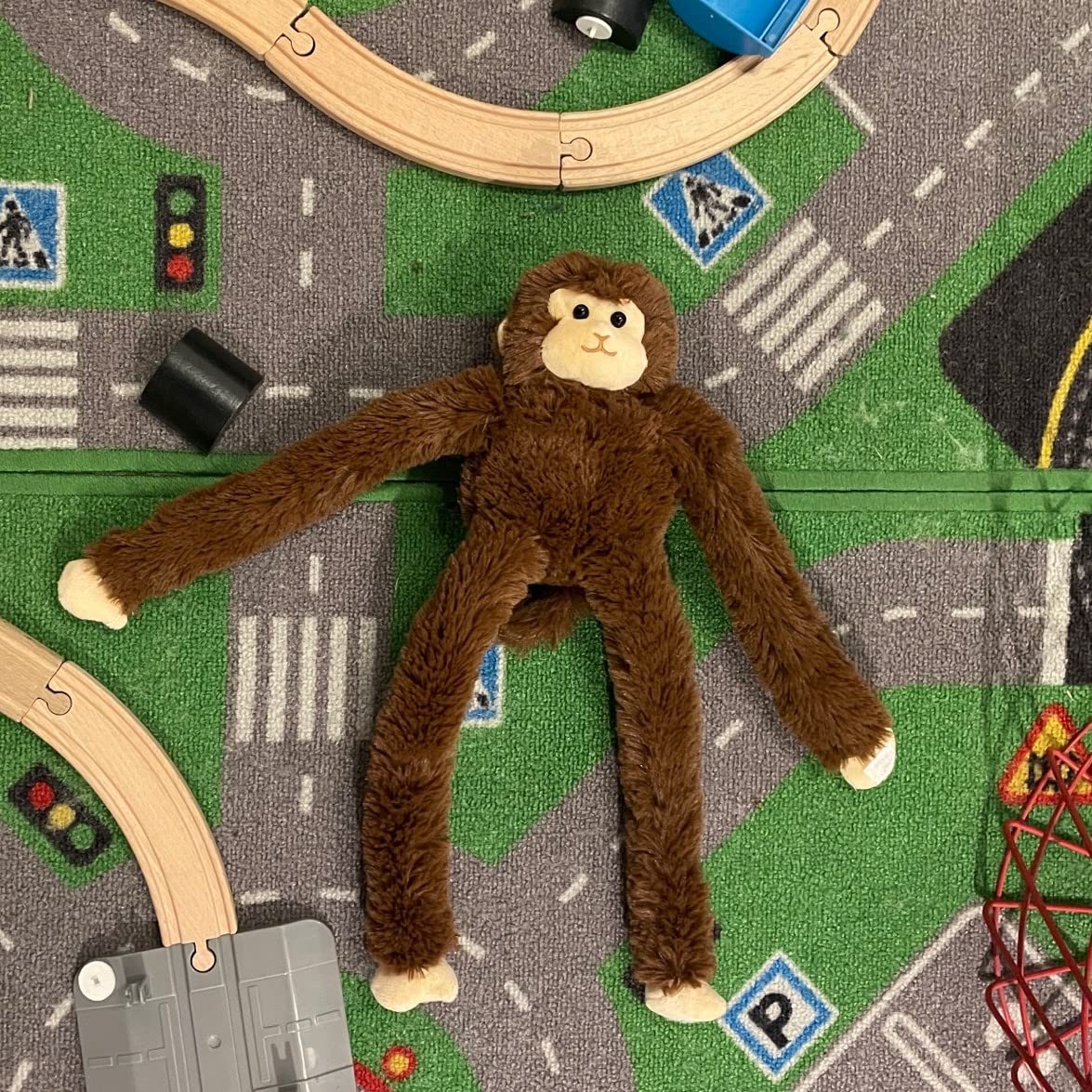 Staymore Monkey Stuffed Animals - Hanging Monkey Stuffed Animal with Hands and feet - Soft Stuffed Monkey for Boys & Girls - Décor Item for Jungle & Safari Theme - 23-Inch (Coco)