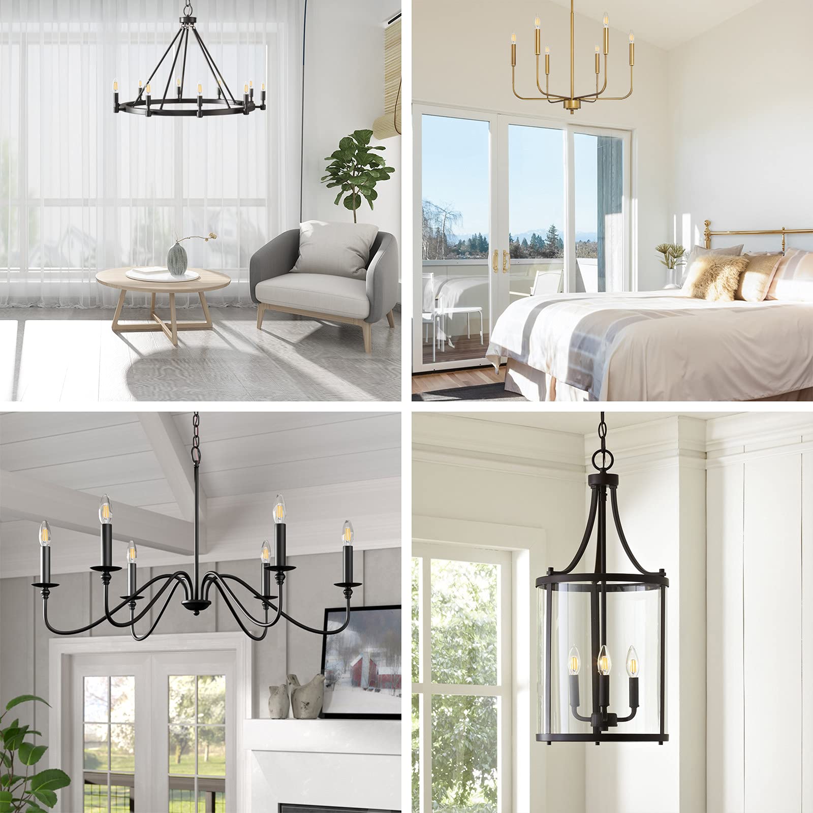 Qingmiao B11 E12 LED Candelabra Bulbs Dimmable 4W(40 Watt Equivalent), Chandelier Light Bulbs 400lm, 3000K Soft White, Ceiling Fan Bulbs for Candle Light, Home Decor, Wall Lamps, Table Lamps, 12 Pack