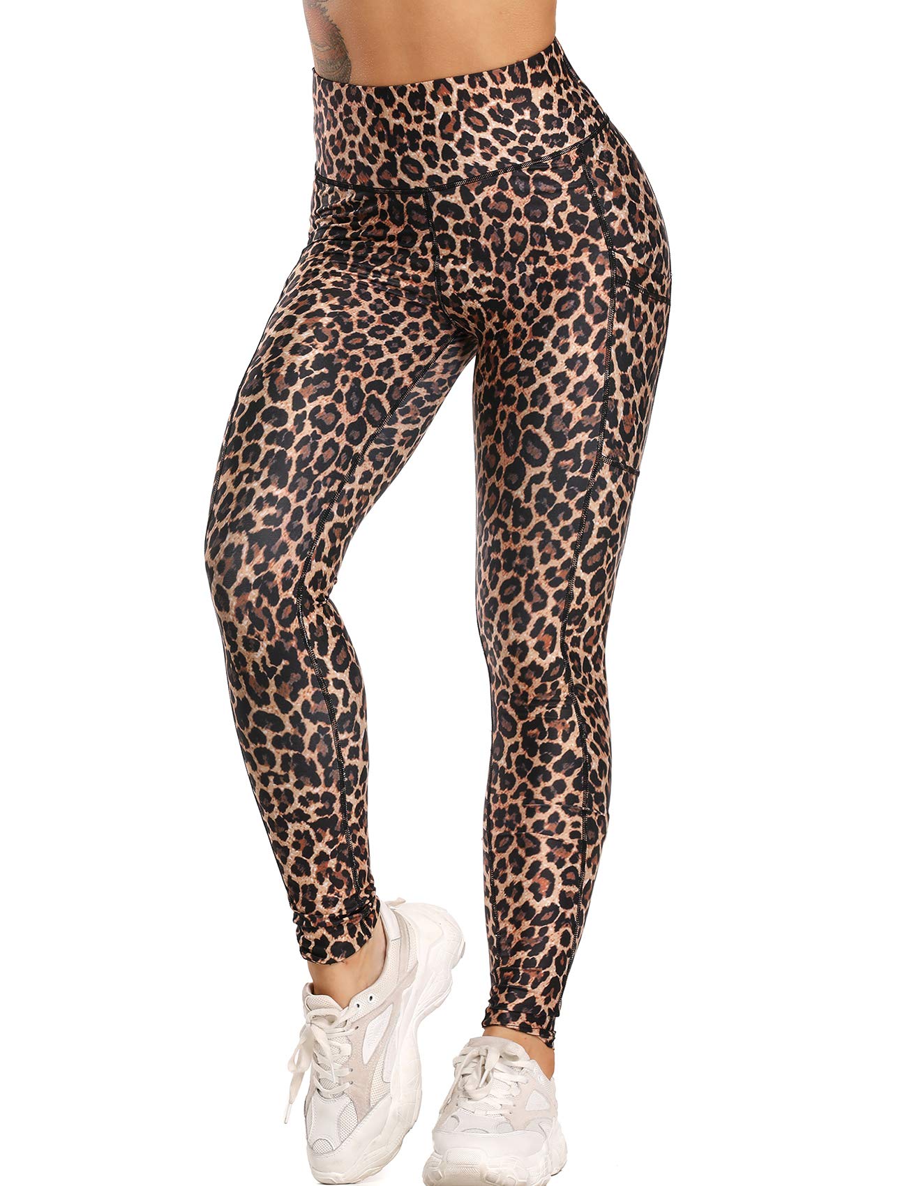 SEASUM Women Scrunch Butt Leggings High Waisted Ruched Yoga Pants Workout Butt Lifting L