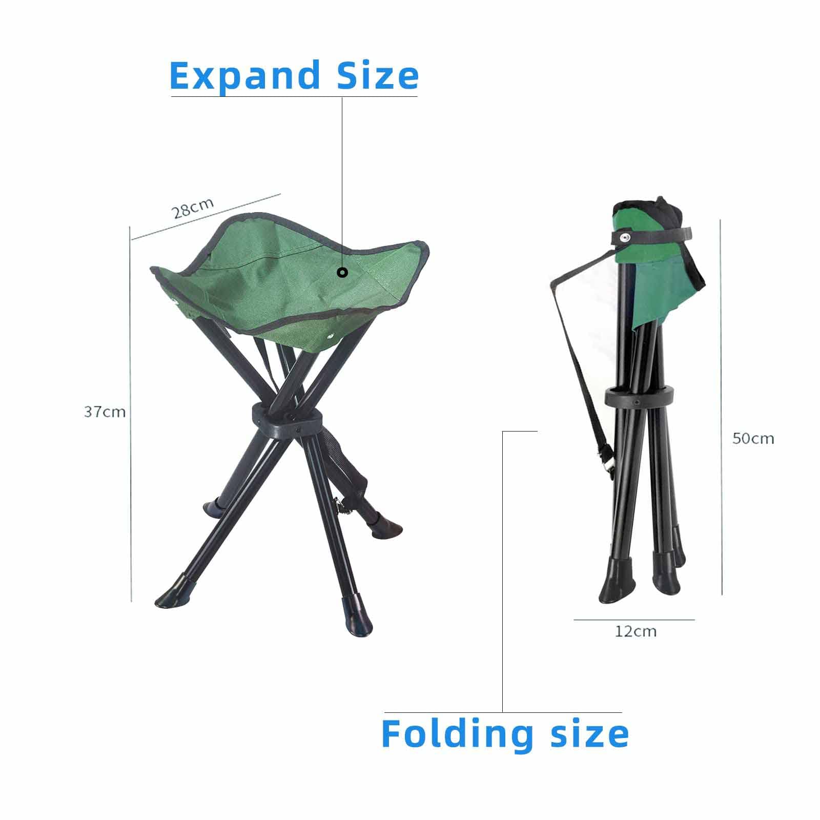 sawoolives Camping Foldable Folding Foot Stool for Adults Portable Retractable Camp Stool Folding Lightweieht Tripod Folding Camping Stool Travel Chairs for Adults Small Folding Stool…