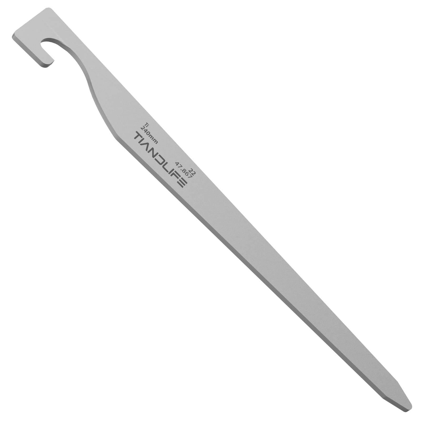 TIANDLIFE Tent Stakes - Titanium Tent Pegs - 9.4in/24cm Heavy Duty Camping Stakes, Windproof Rustproof, Not Easy to Bend,Essential Tent Accessories for Camping, Rain Tarps, Hiking, Backpacking.