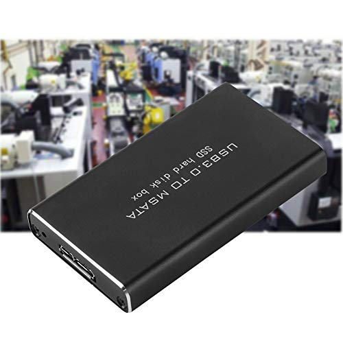 Redxiao SSD Enclosure, 3030/50mm 6Gbps Fast Transmission Rate Aluminum Alloy Strong Portable Durable Solid State Disk Box