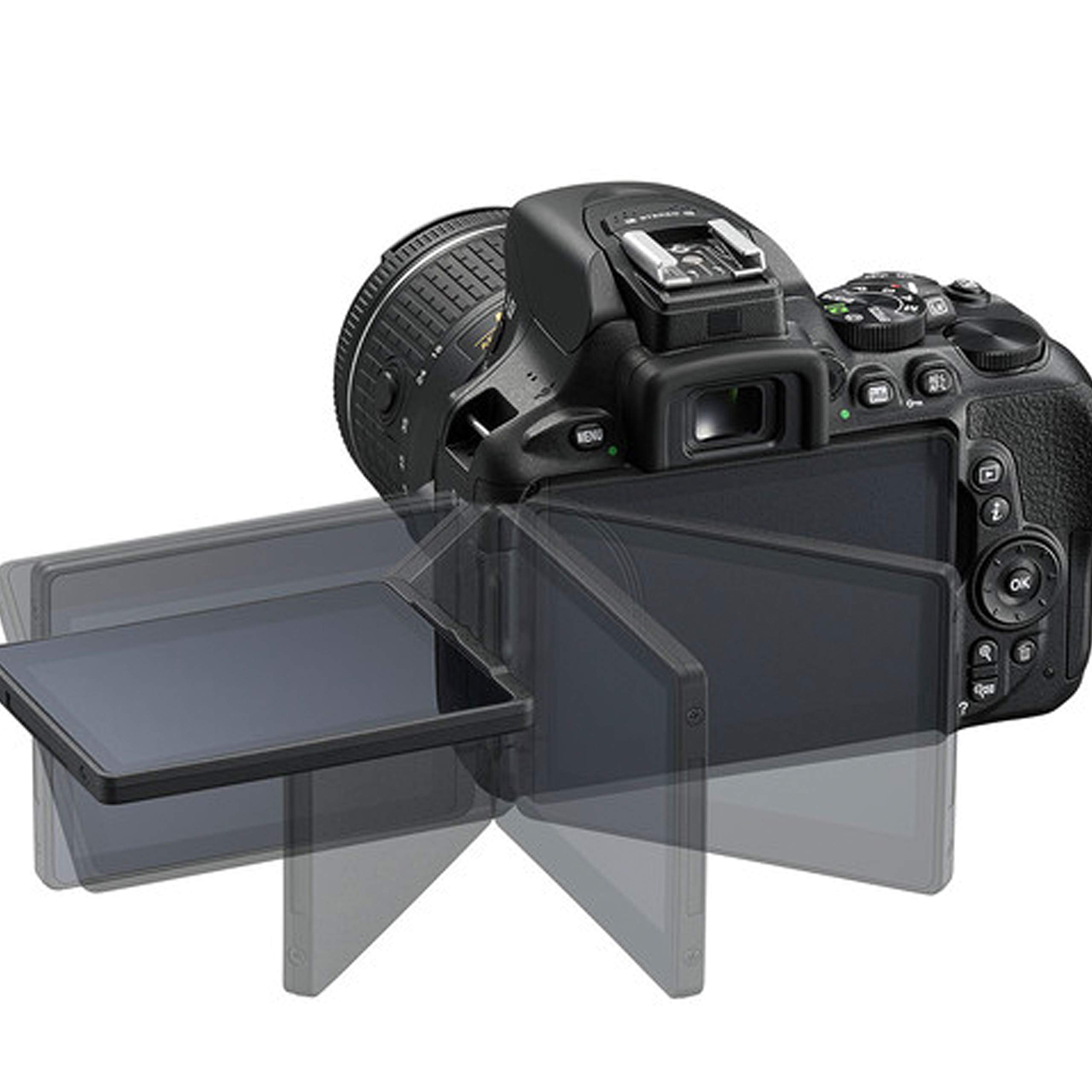 Nikon D5600 DSLR Camera with 18-55mm VR Lens + 32GB Card, Tripod, Case, and More (18pc Bundle)