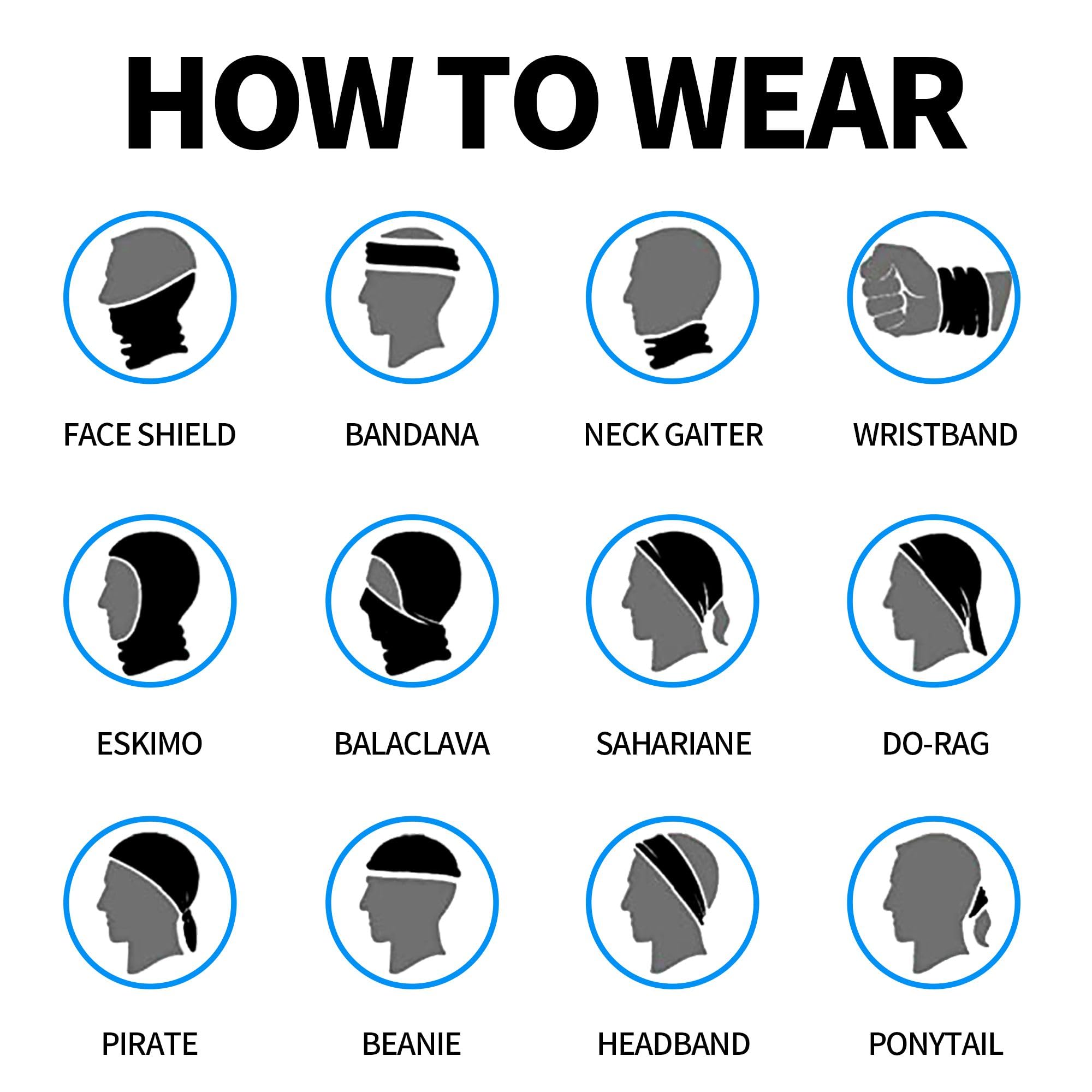 Ninvstg 3pcs Haitian Haiti Flag Outdoor Half Face Scarf Bandana Breathable Neck Gaiter Balaclava