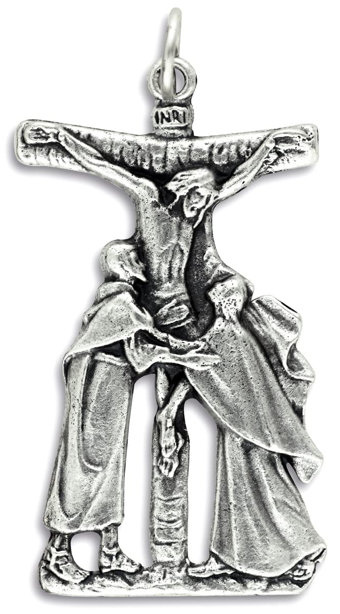 Lot of 3! Pieta Stations of the Cross Crucifix Cross Pendant 1 5/8"