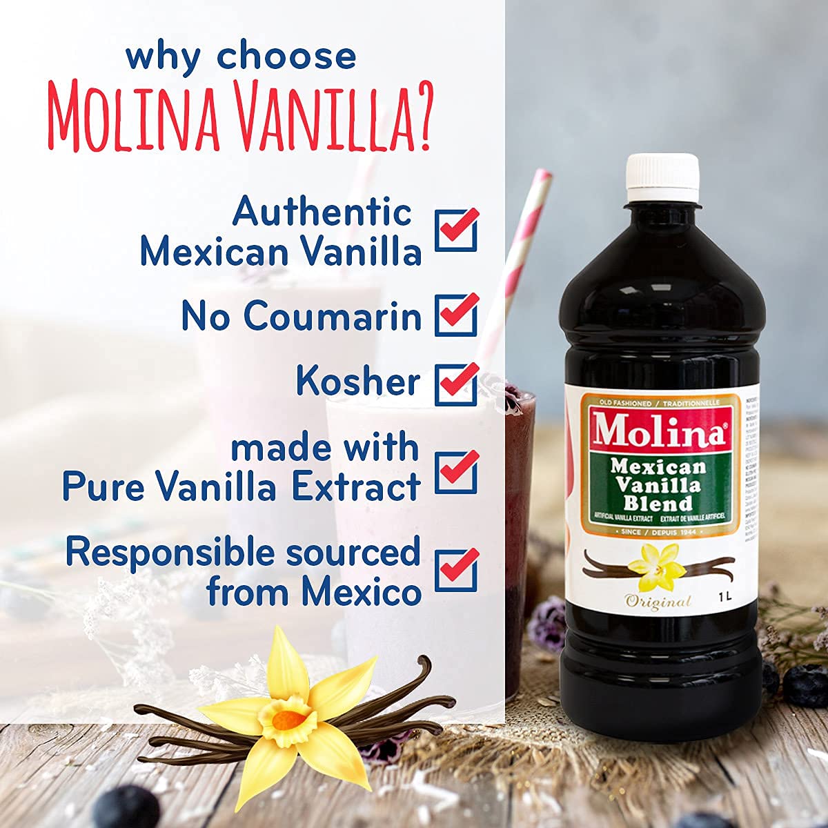 Molina Vanilla Blend 33.8oz (1l)