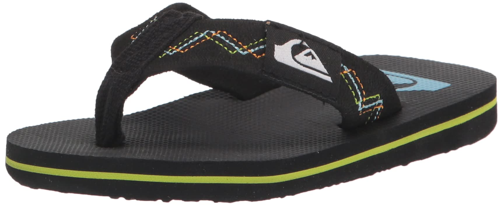 Quiksilver Boy's Sandal, Blue/Grey/Blue Molokai Stitchy Youth, 5 Big Kid