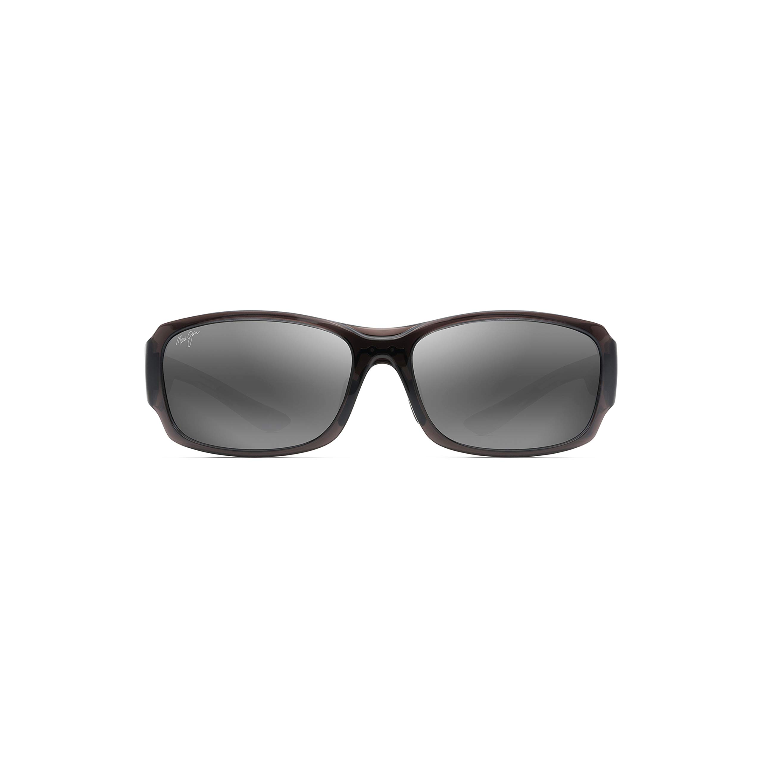 Maui Jim Men's and Women's Monkeypod Polarized Wrap Sunglasses, Grey Fade/Neutral Grey, Extra large