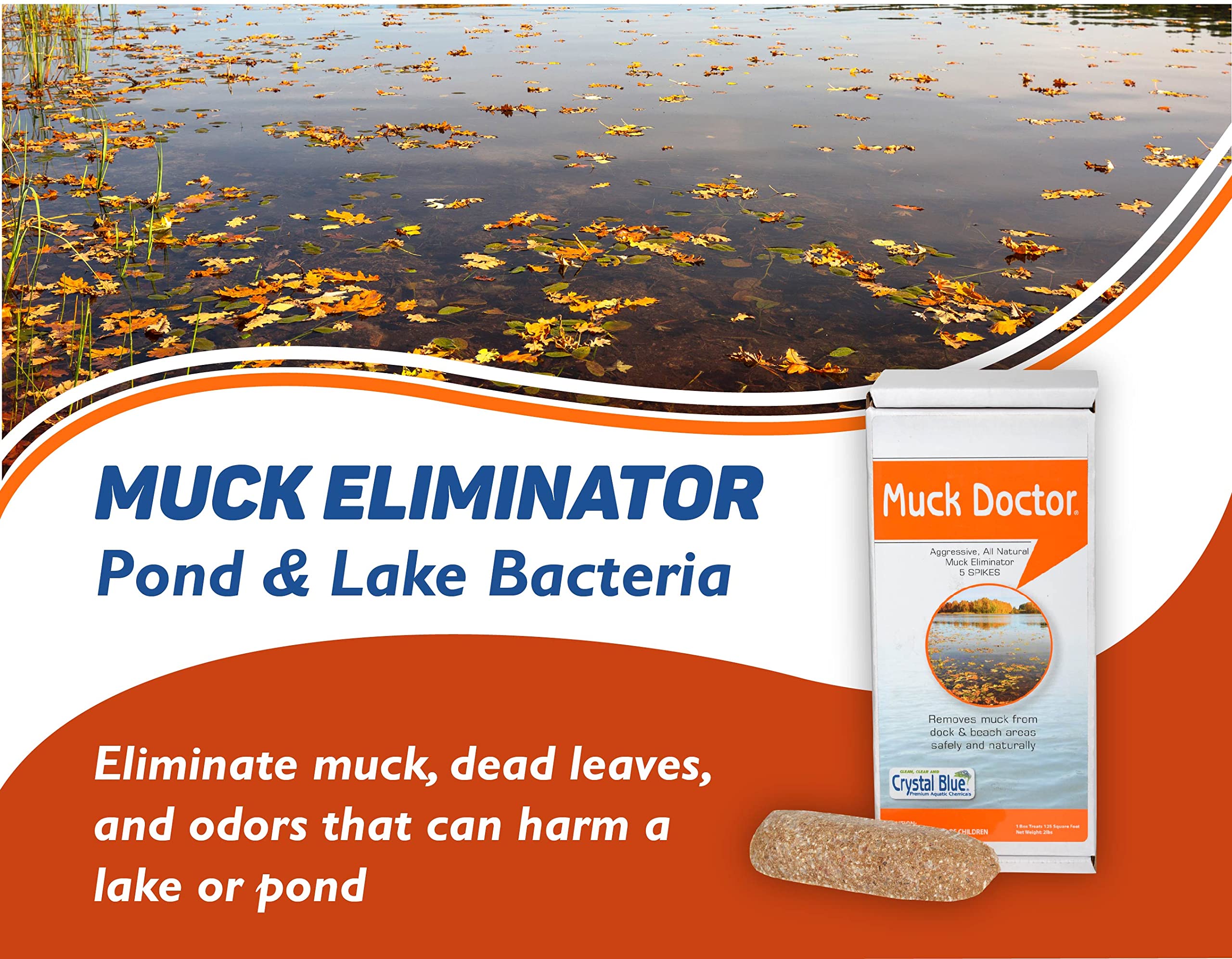 Muck Doctor, 5 Biological Spikes to Reduce Muck, Perfect for Beach Fronts, Lake Docks and Swimming Areas