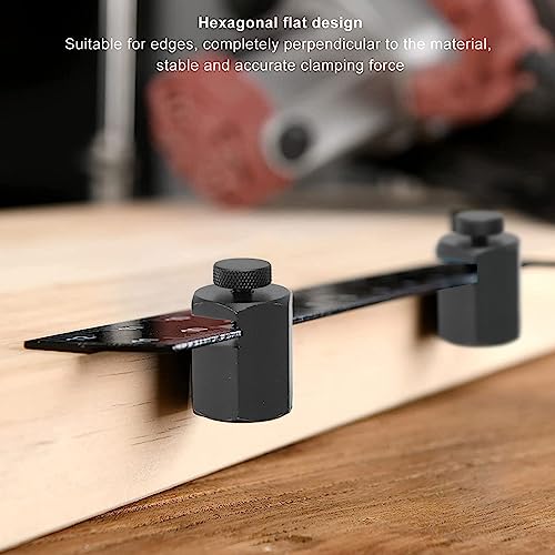 Miokycl 2PCS Stair Guages Knobs Aluminium Alloy Stair Stringer Layout Tool for Framing Carpentry Rafter (Black)