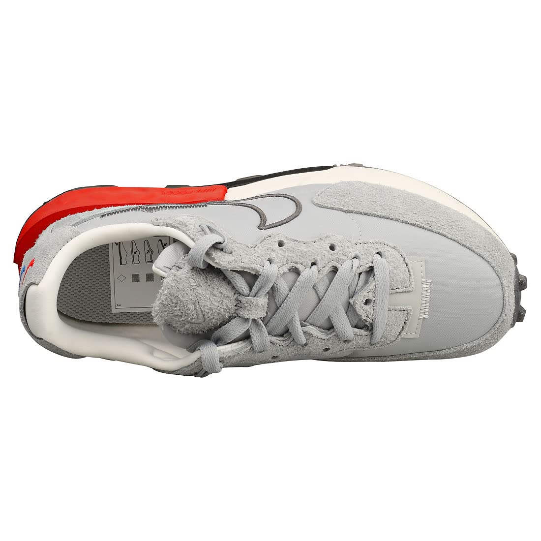 Nike FONTANKA Waffle Womens Casual Trainers in Grey Red - 8.5 US