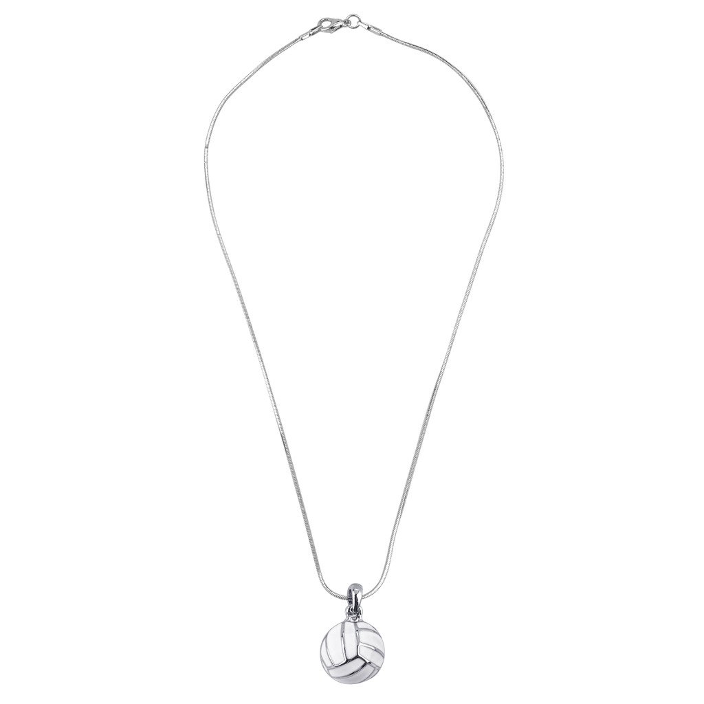 LUX ACCESSORIES Volleyball Sport Pendant Charm Necklace Sport Voleyball Volley