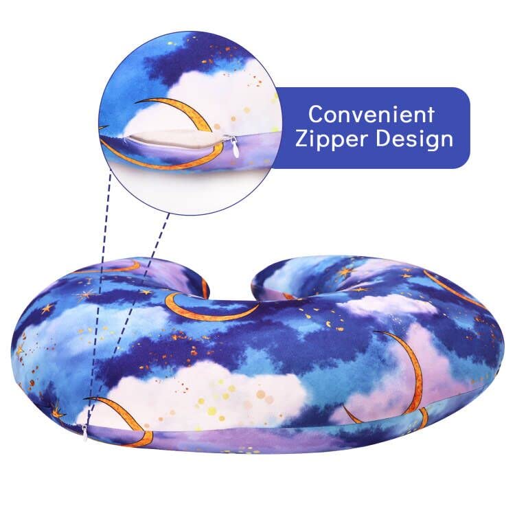 Nursing Pillow Cover Stretchy Removable Cover for Breastfeeding Pillows, Ultra Soft Comfortable Slipcover for Baby Girl and Boy, Moon
