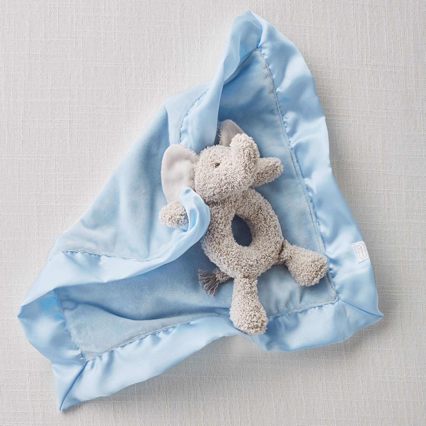 Mud Pie Ring Rattle and Lovey Set (Grey Elephant)