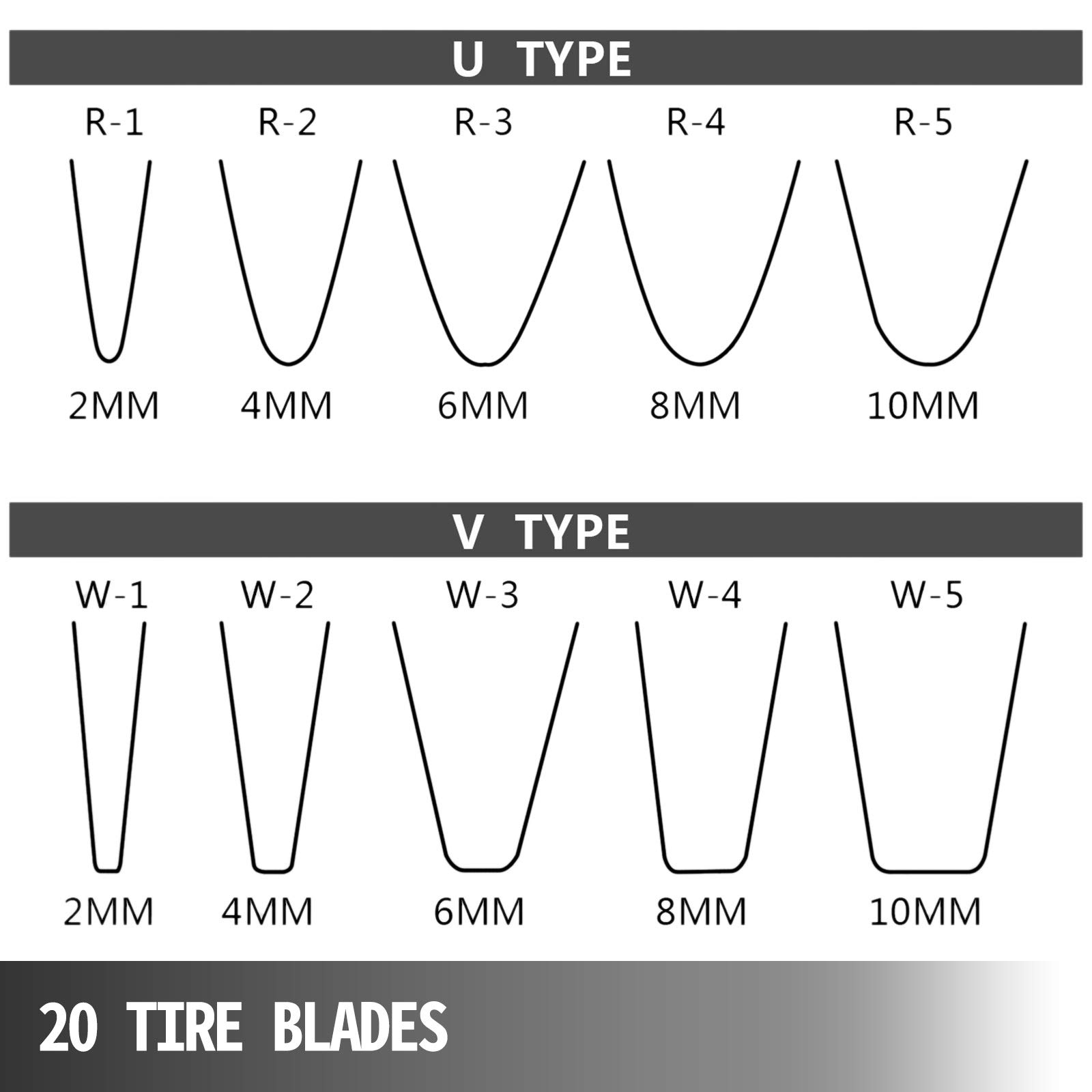 VEVOR Tire Grooving Tool, 110V 350W Iron Tire Groover Cutter with 20 Blades, HSD-T100 Tire Groover Heated Machine for Any Tires