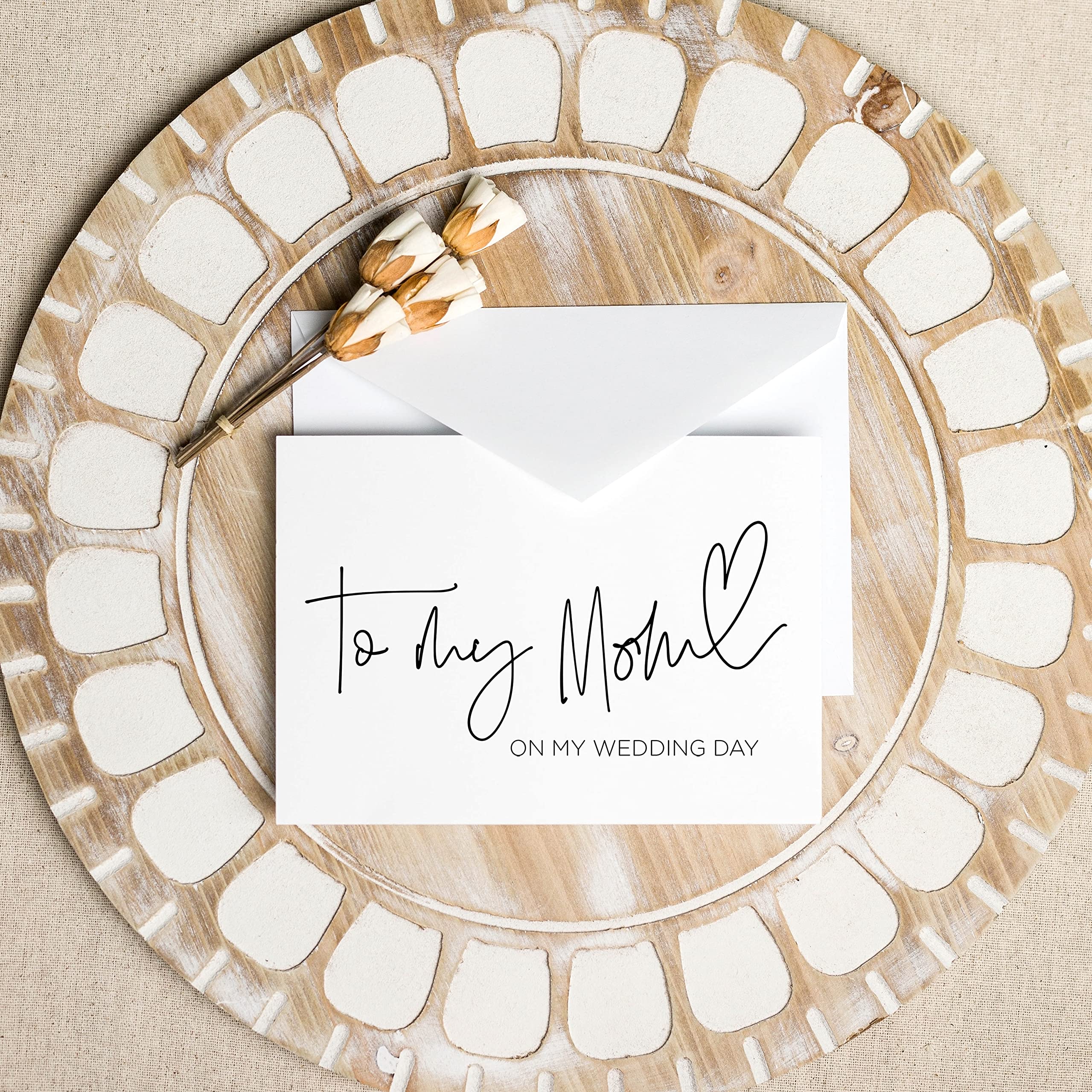 To My Mom on My Wedding Day Card For Brides Mother of the Groom Keepsake Gift