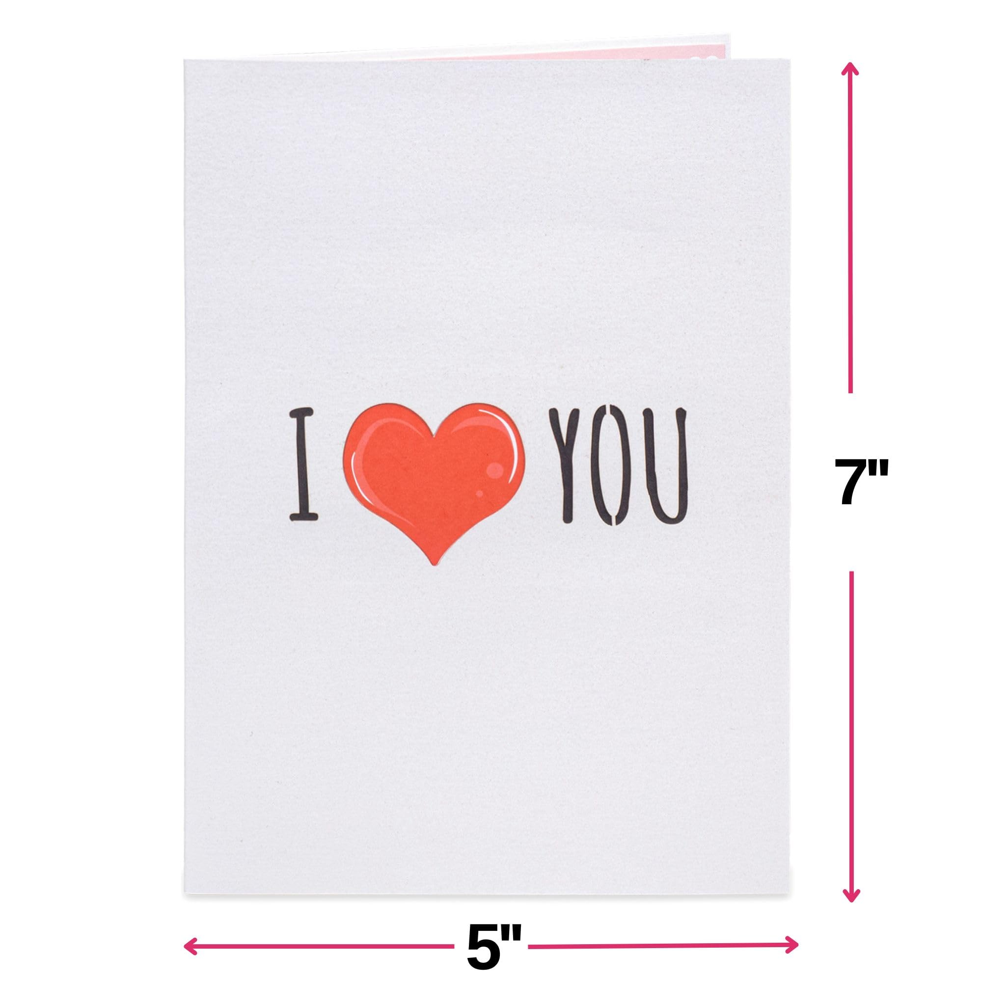 Paper Love Valentines Day Pop Up Card, 3D Teddy Bear - 5" x 7" Cover - Includes Envelope and Note Card