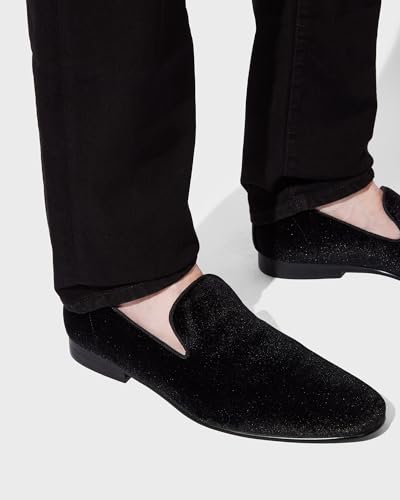 Steve Madden Men's Laight Loafer, Black Velvet, 9.5