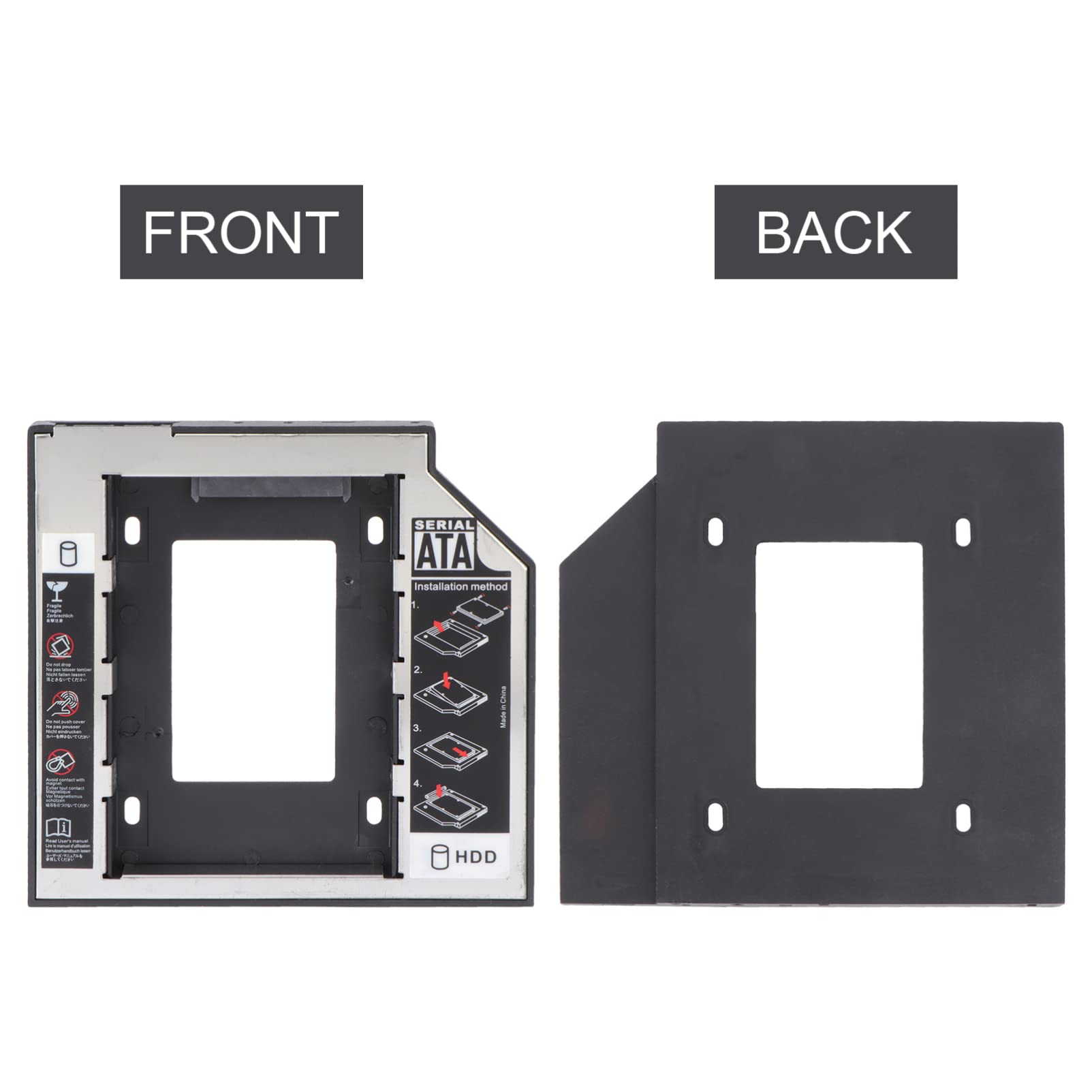 SOLUSTRE Braces 2pcs Bay Tray Practical .mm Laptop Inches Enclosure -state Ssd Holder Hard Drive Machine Hdd Case Accessories Bracket Disk Kickstand