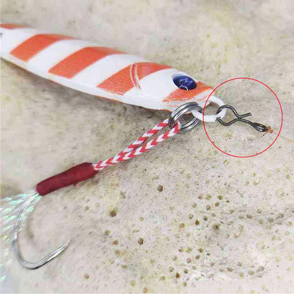 Quick Fly Fishing Snaps Stainless Steel No Knot Fast Snaps Quick Lure Change Clips for Flies Jigs Lures Pack of 100 (S-5mm/0.2"-100pcs)