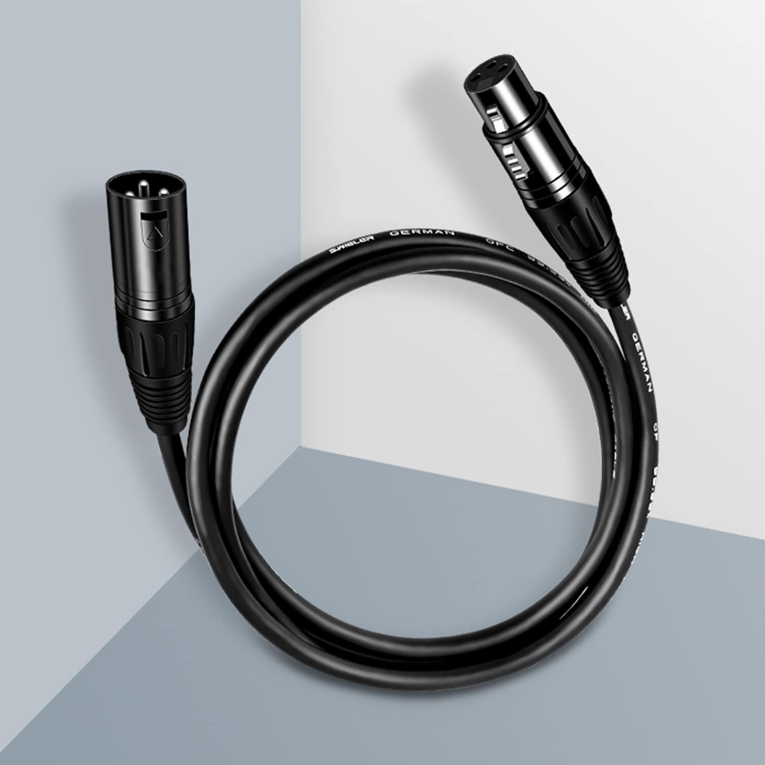 TZMOIK XLR Microphone Cable 30 Foot Male to Female Microphone for Microphone,Camera,Phantom Power,Sound Console,Power Amplifier,soundbox (30FT)