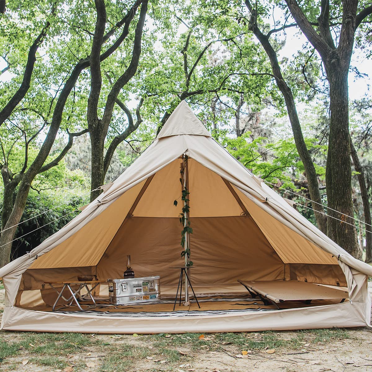 Naturehike Cotton Tent Pyramid Tent Multi-Person Family Glamping (Brighten 6.4)