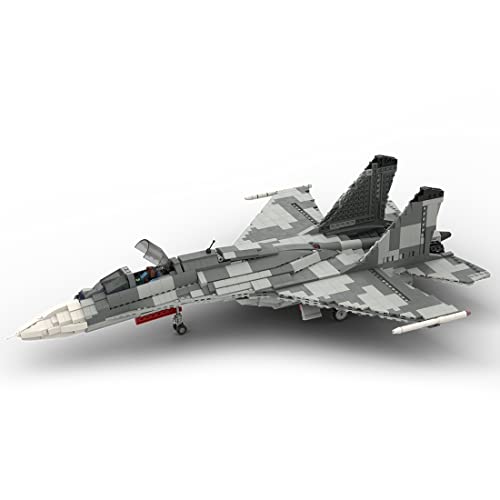 Topoo Military Fighter Aircraft Building Kit, Airplane Building Set WW2 Armored Battle Bricks Compatible with Lego Technic, 1659 Pcs, MOC-36720