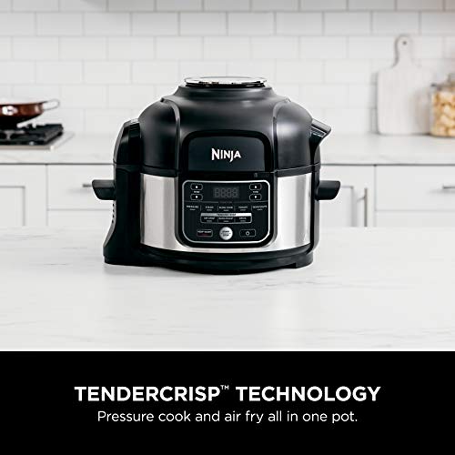 Ninja Foodi 9-in-1 Pressure Cooker and Air Fryer with Nesting Broil Rack, 5 Quart, Stainless Steel