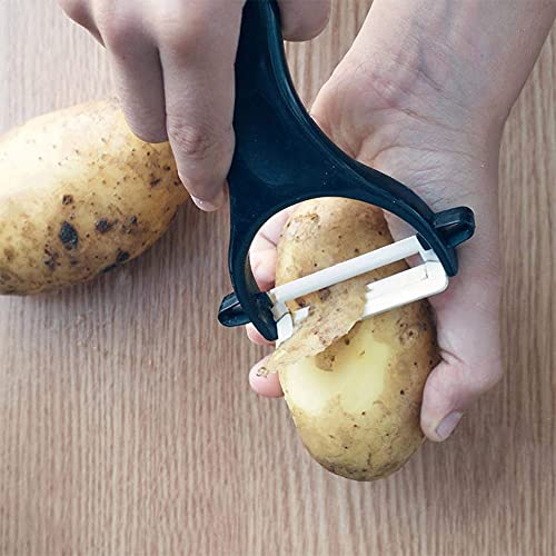MEGLOB Peeler, 1pc Vegetable Fruit Potato Peeler Cutter Household Ceramic Gadget Peeling Portable Home Kitchen Tools Accessories 13 * 7.5cm