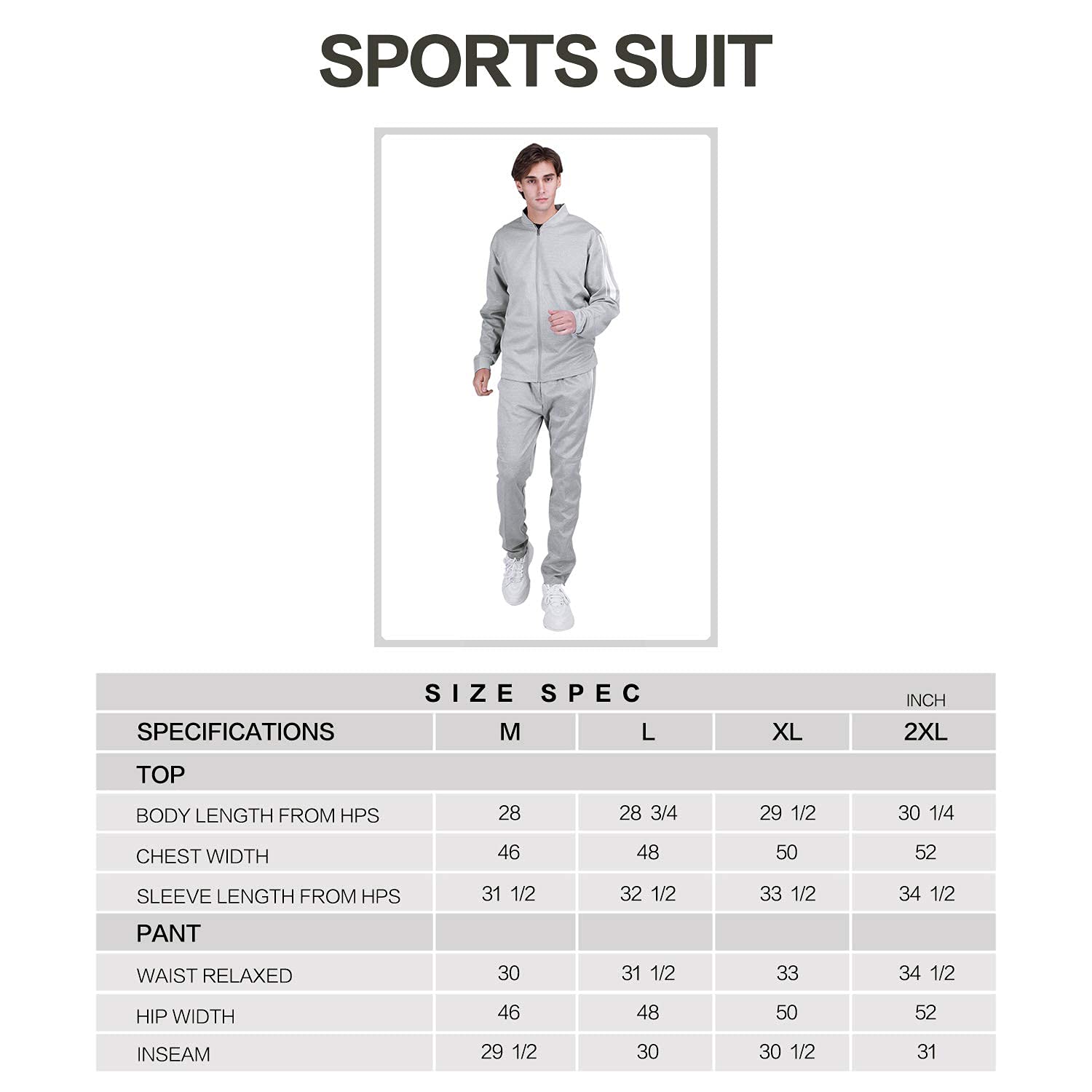 R RAMBLER 1985 Mens Sweatsuits 2 Piece Casual Long Sleeve Athletic Full Zip Track Suits Men Jogging Suits Set(Black,4XL)