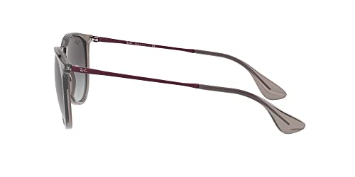 Ray-Ban RB4171 Erika Round Sunglasses, Transparent Grey/Light Grey Gradient Dark Grey, 54 mm
